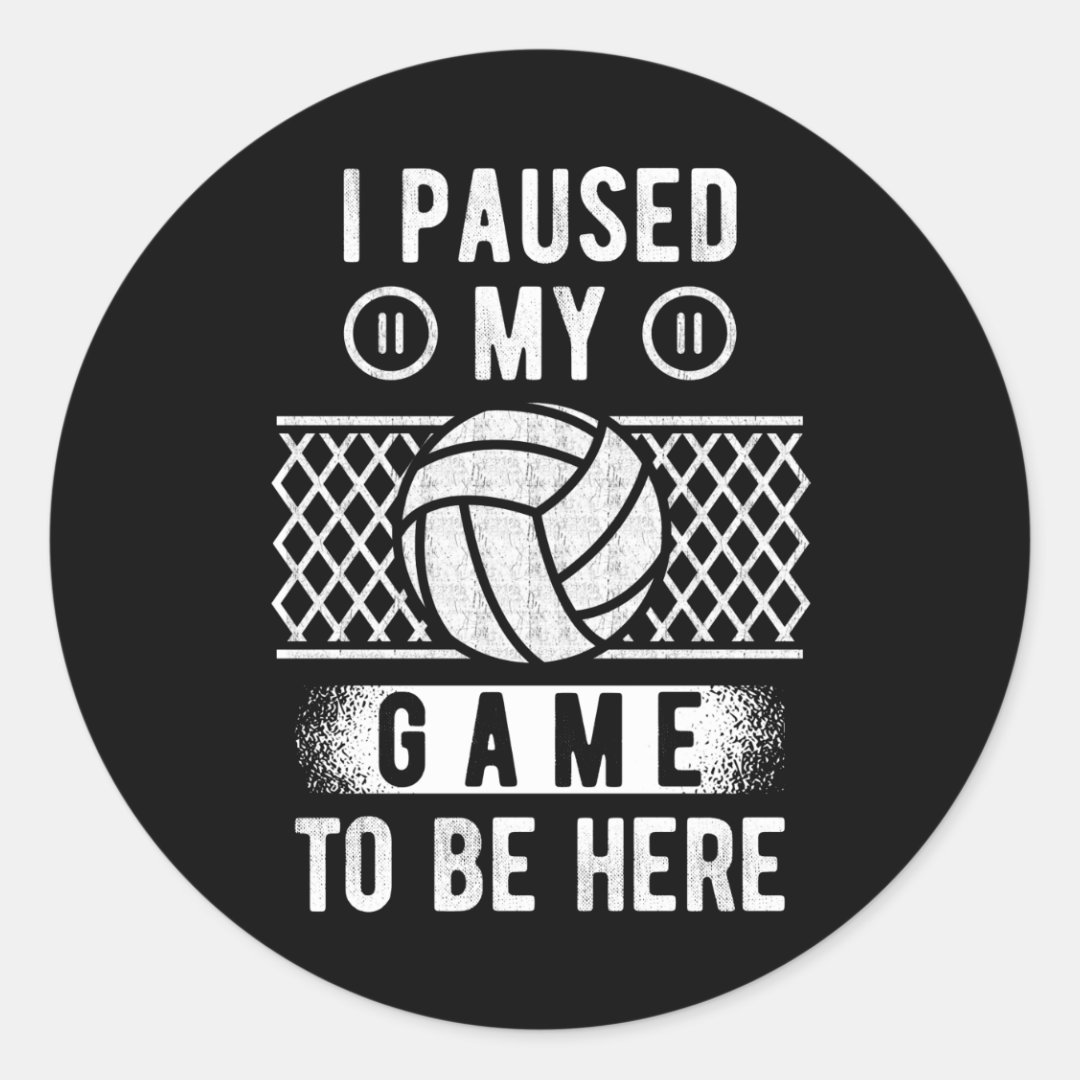 Volleyball Funny Volleyball Player Classic Round Sticker | Zazzle