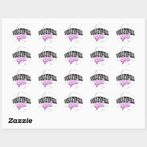 Volleyball Girl Stickers | Zazzle