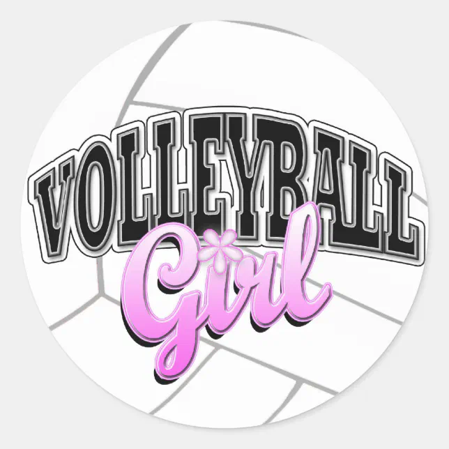 Volleyball Girl Stickers | Zazzle
