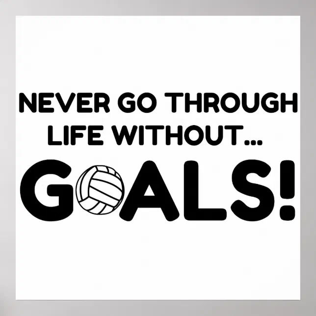 VOLLEYBALL GOALS POSTER | Zazzle