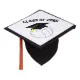 Volleyball Graduation Sports Black White Graduation Cap Topper | Zazzle