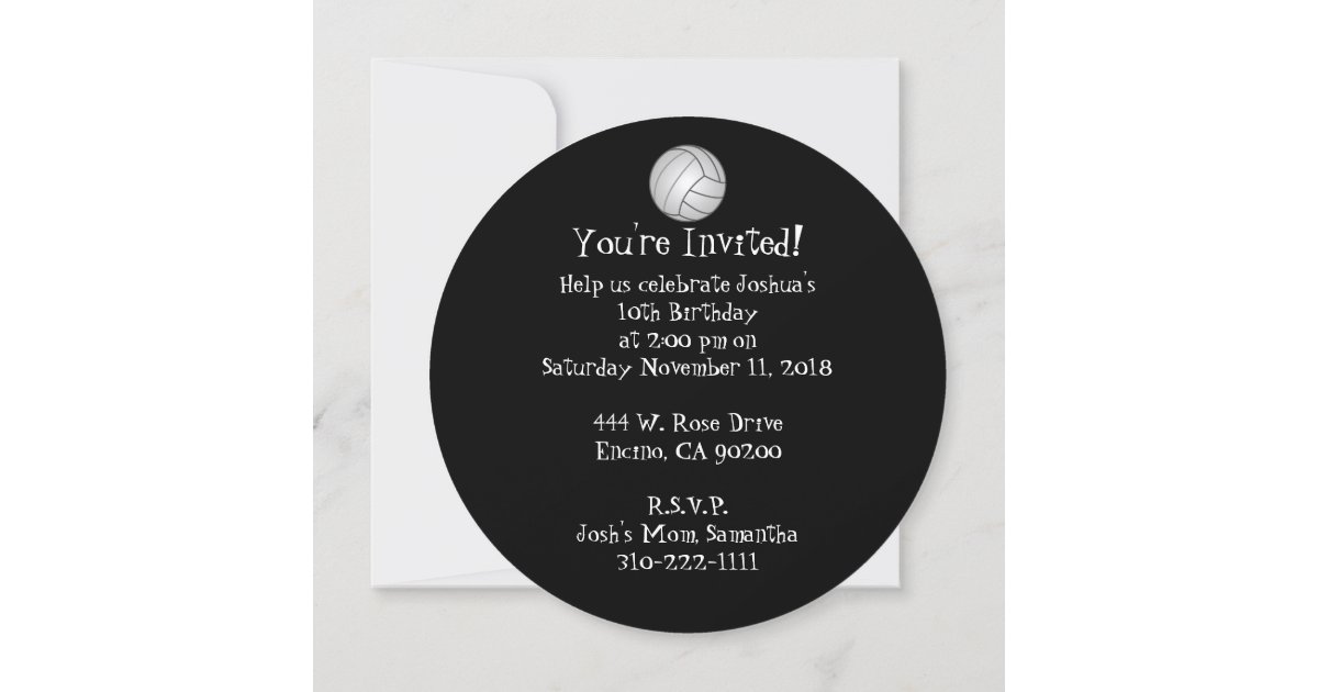 Volleyball Invitation | Zazzle