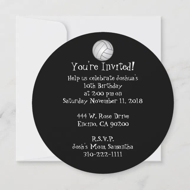 Volleyball Invitation | Zazzle