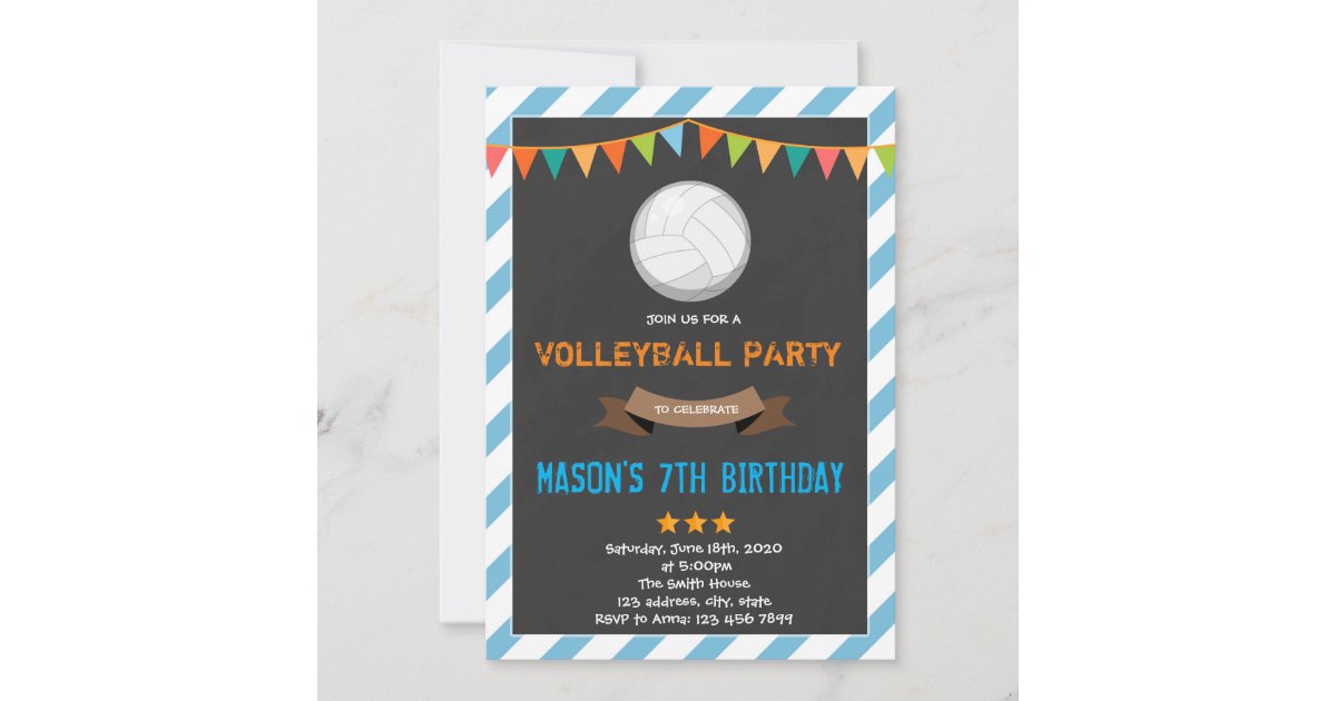 Volleyball invitation poster | Zazzle
