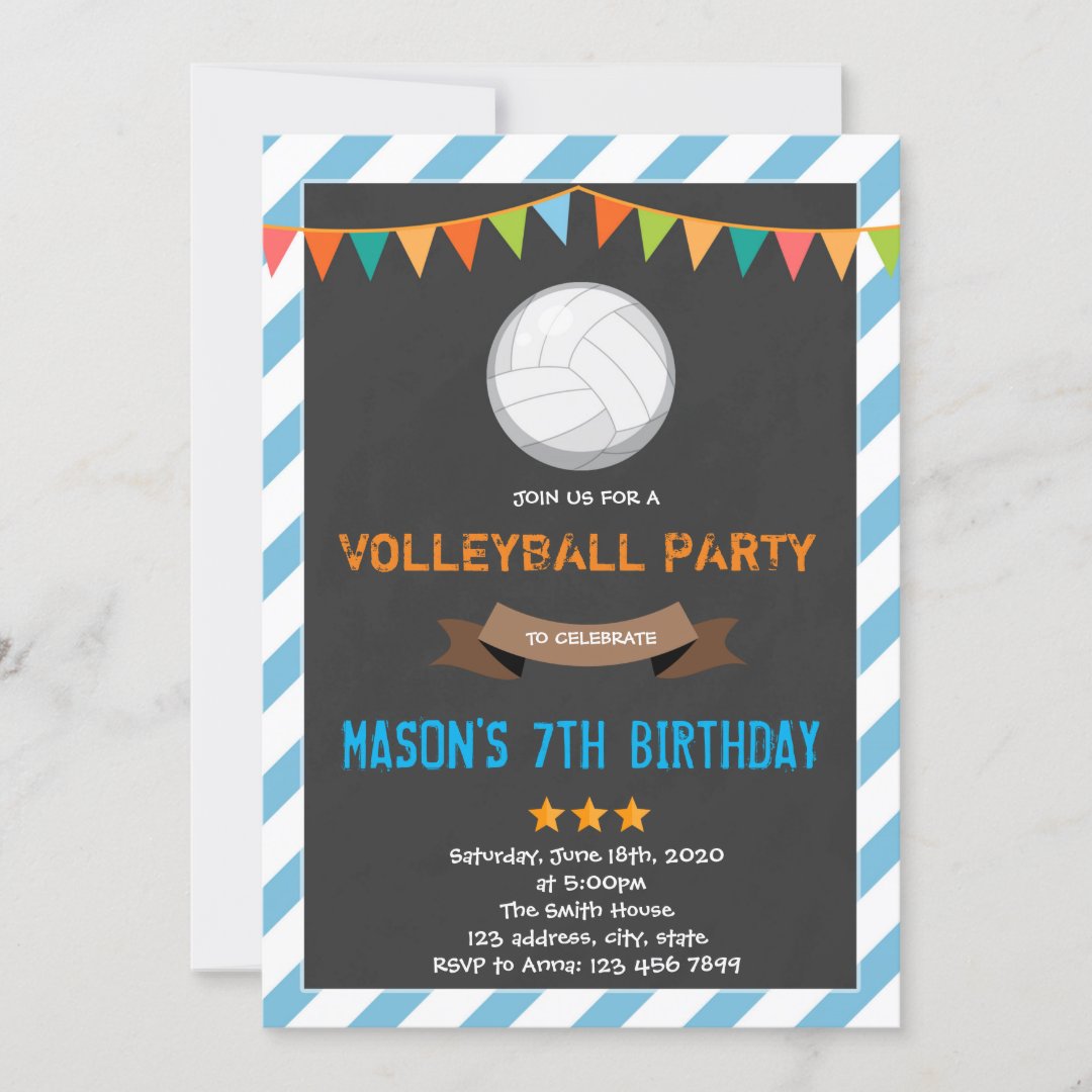 Volleyball invitation poster | Zazzle
