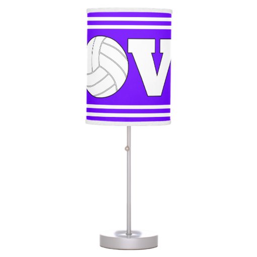 Volleyball LOVE Custom Color Tabletop Lamp | Zazzle