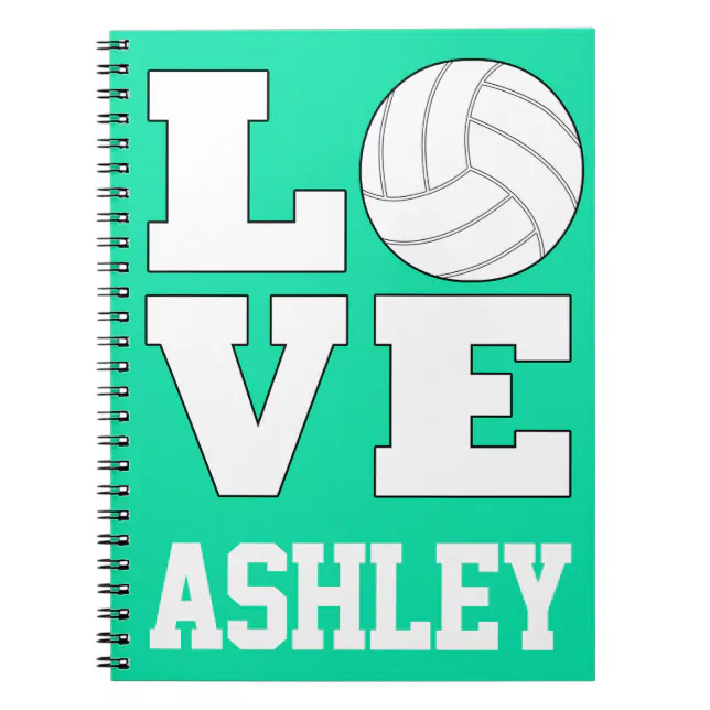 Volleyball Love for Volleyball Players and Fans Notebook | Zazzle