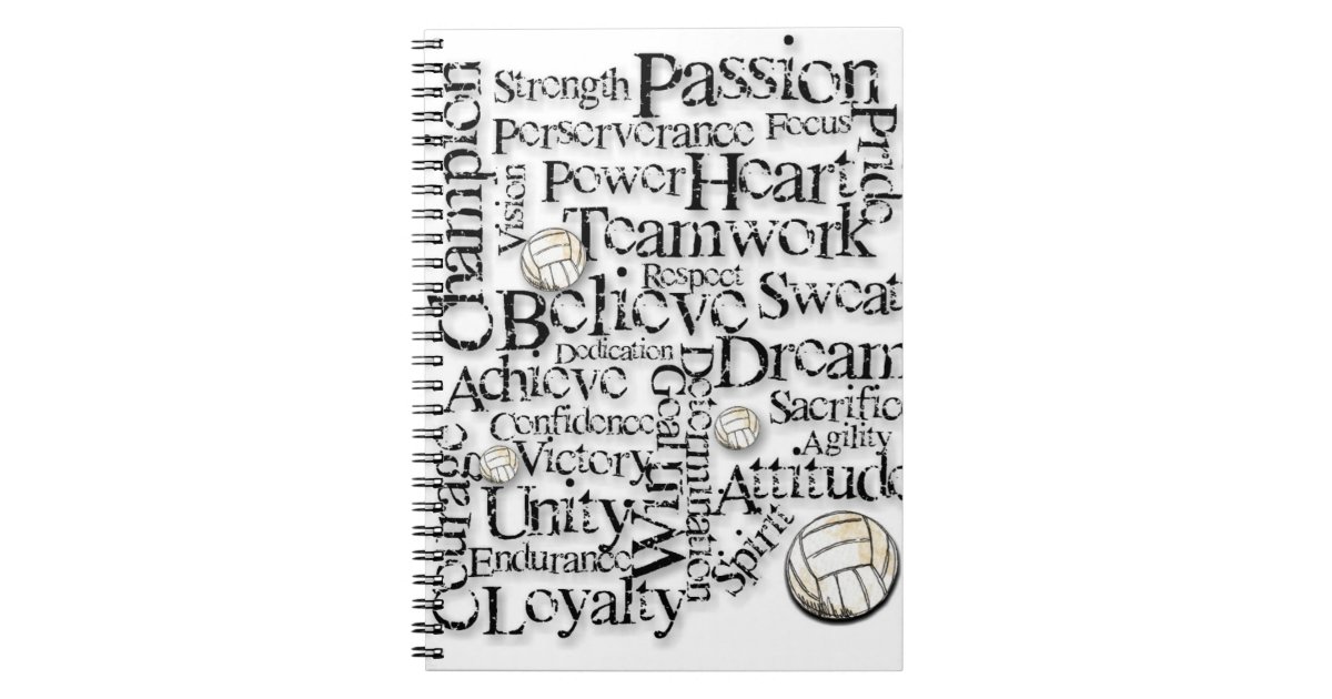 Volleyball Notebook | Zazzle