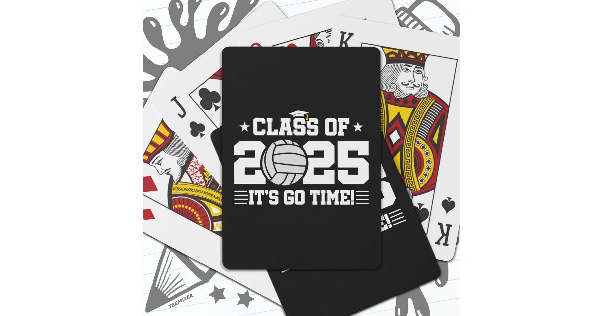 Volleyball Player Graduation Class of 2025 Senior Poker Cards | Zazzle
