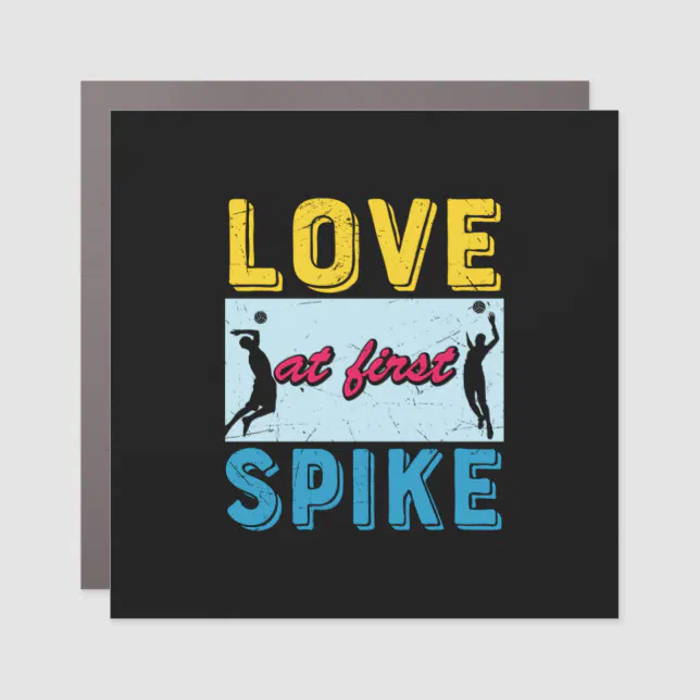 Volleyball Player | Love At First Spike Car Magnet | Zazzle