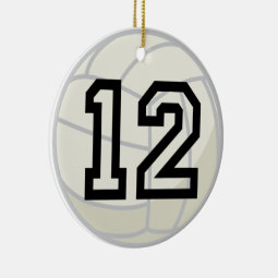 Volleyball Player Uniform Number 12 Ornament | Zazzle