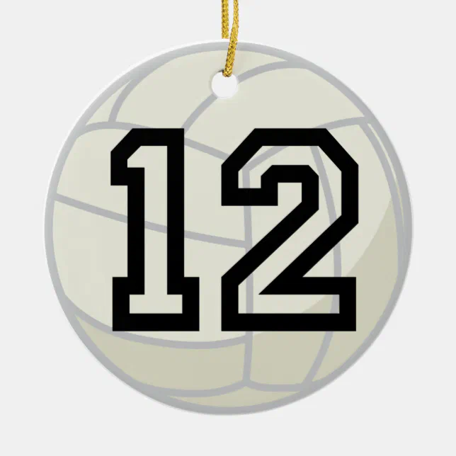 Volleyball Player Uniform Number 12 Ornament | Zazzle