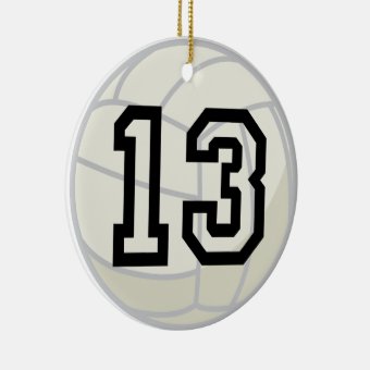 Volleyball Player Uniform Number 13 Ornament | Zazzle