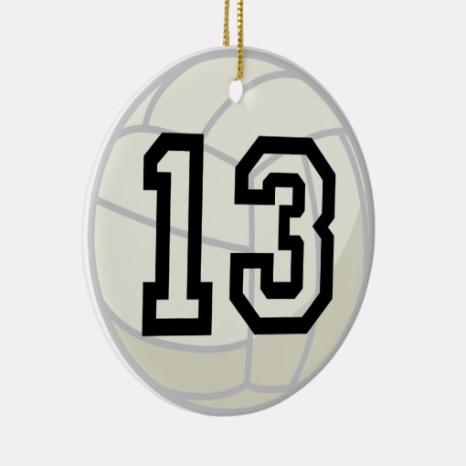 Volleyball Player Uniform Number 13 Ornament | Zazzle