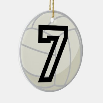 Volleyball Player Uniform Number 7 Ornament | Zazzle