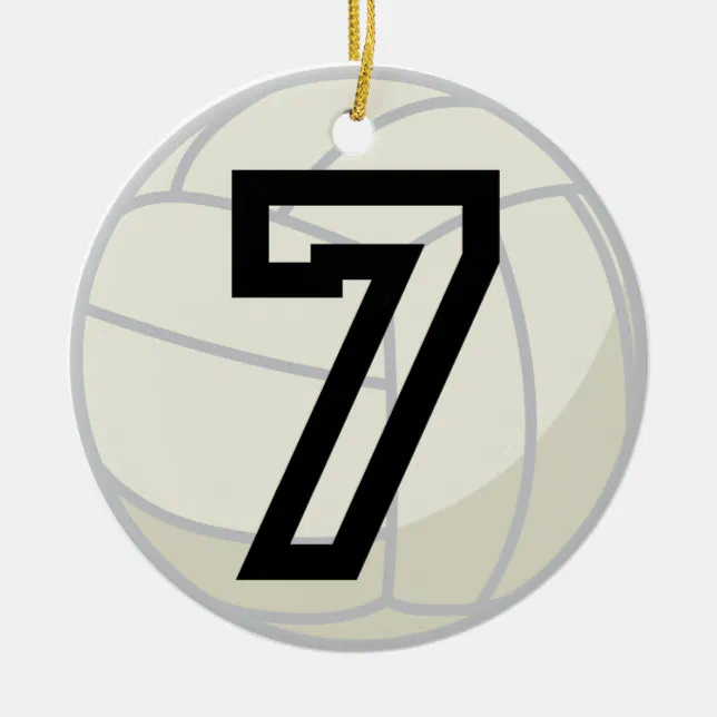 Volleyball Player Uniform Number 7 Ornament | Zazzle