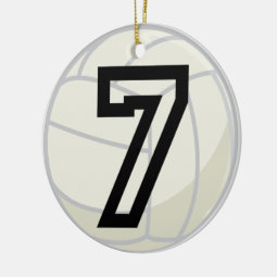 Volleyball Player Uniform Number 7 Ornament | Zazzle