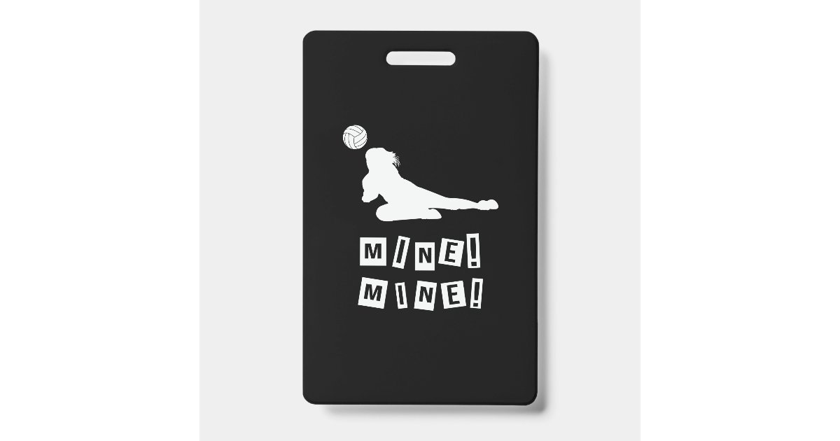 Volleyball Player | Volleyball Mine Badge | Zazzle