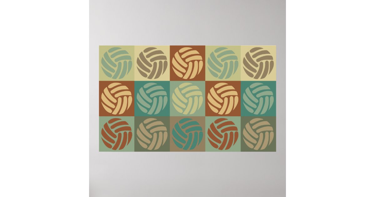 Volleyball Pop Art Poster | Zazzle