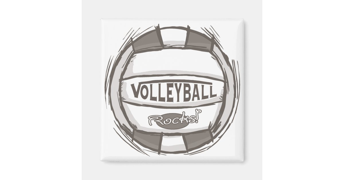 Volleyball Rocks Magnet | Zazzle
