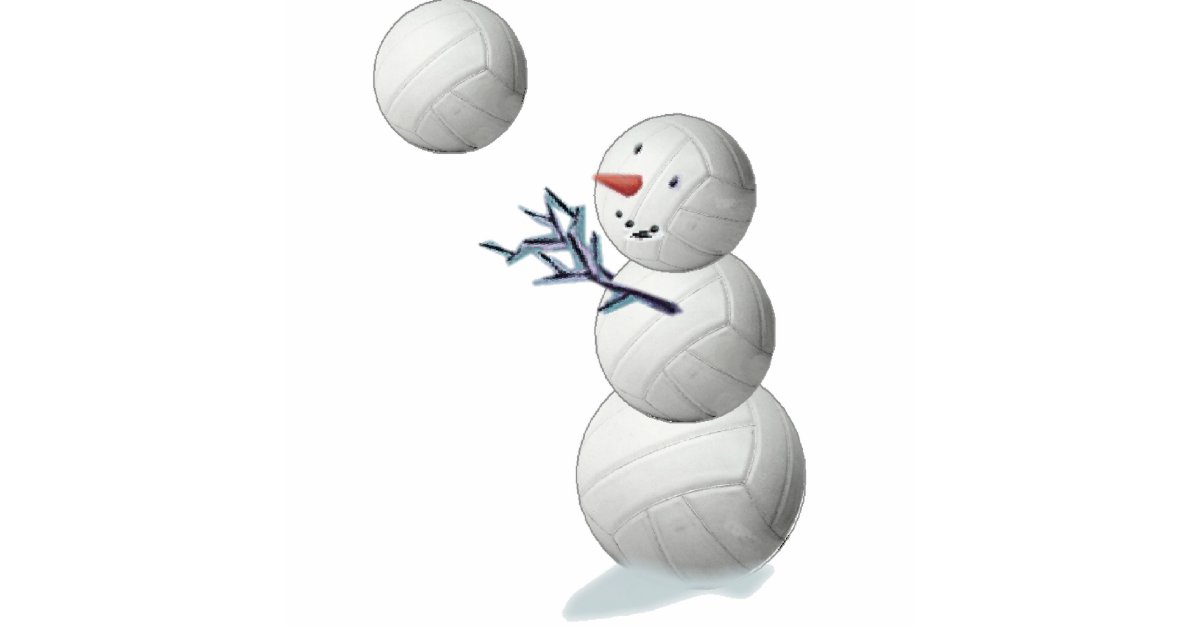volleyball snowman cutout | Zazzle