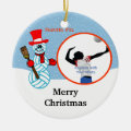 Volleyball Snowman Team/Player Photo Ornament | Zazzle