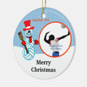 Volleyball Snowman Team/Player Photo Ornament | Zazzle