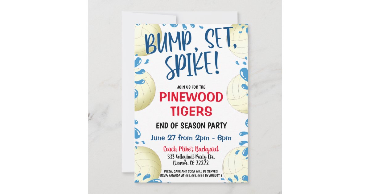 VOLLEYBALL TEAM INVITATION | Zazzle