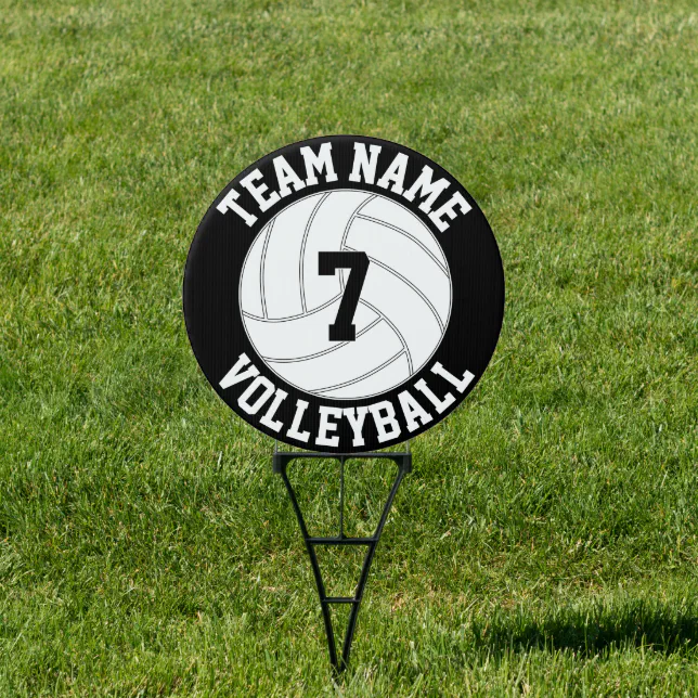 Volleyball Team Name and Player Number Custom Yard Sign | Zazzle