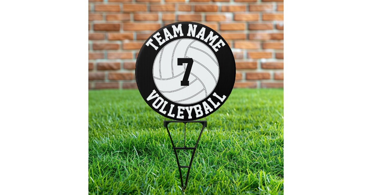 Volleyball Team Name and Player Number Custom Yard Sign | Zazzle