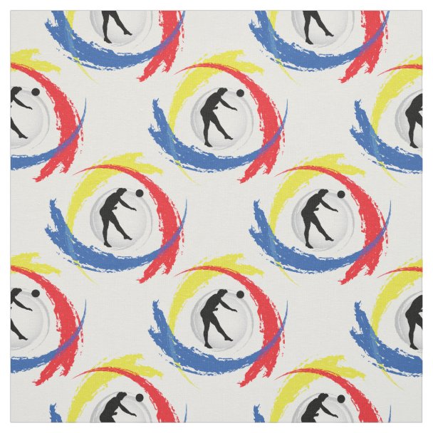 Volleyball Fan Pink Volleyball Fabric | Zazzle.com