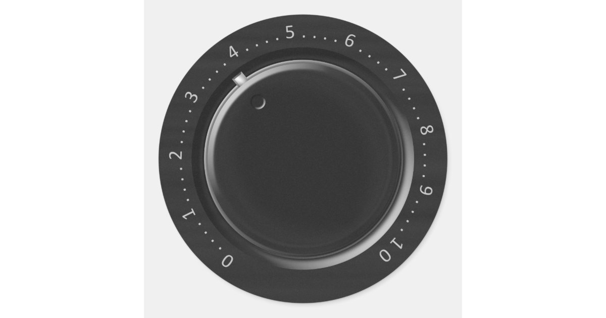 Volume Knob Sticker | Zazzle