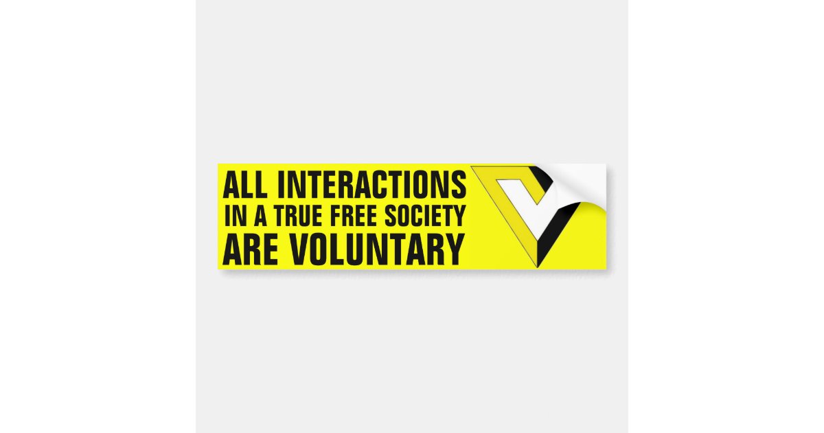 Voluntarism Bumper Sticker | Zazzle