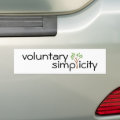 voluntary simplicity bumpersticker bumper sticker | Zazzle