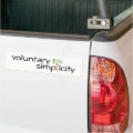 voluntary simplicity bumpersticker bumper sticker | Zazzle