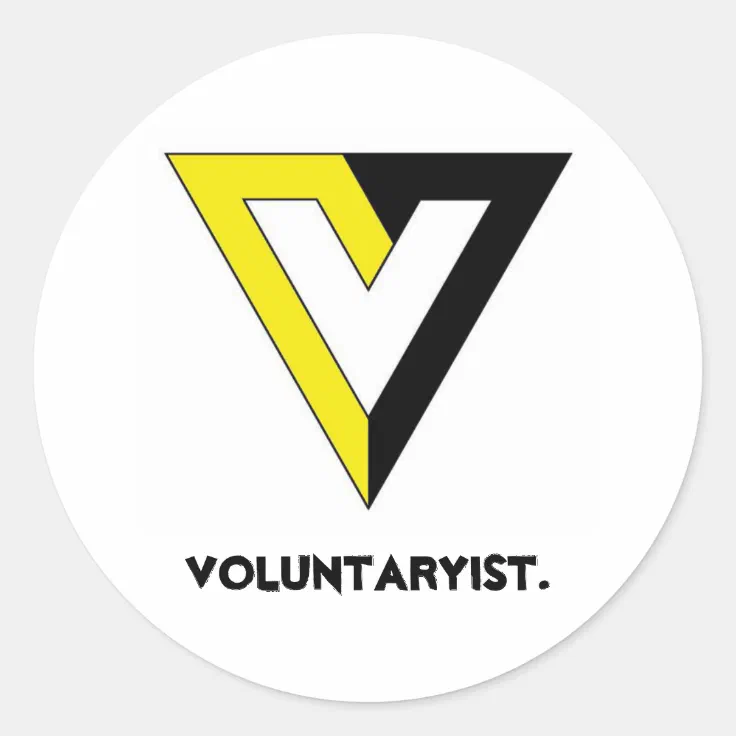 Voluntaryist. Classic Round Sticker | Zazzle