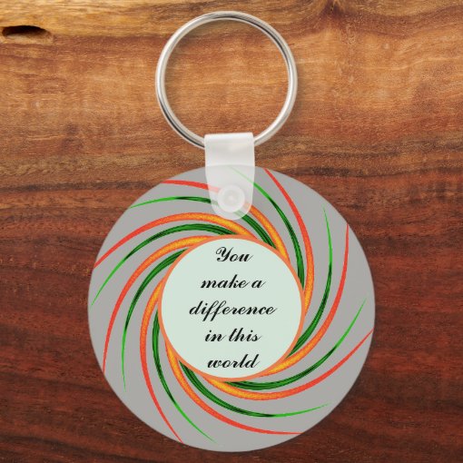 Volunteer Appreciation Bright Spiral Thank You Keychain | Zazzle