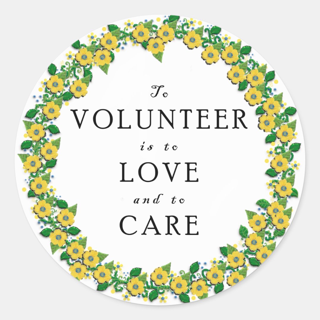 Volunteer Appreciation Classic Round Sticker | Zazzle
