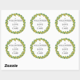 Volunteer Appreciation Classic Round Sticker | Zazzle