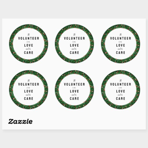 Volunteer Appreciation Classic Round Sticker | Zazzle