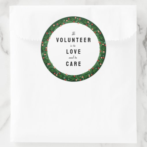 Volunteer Appreciation Classic Round Sticker | Zazzle