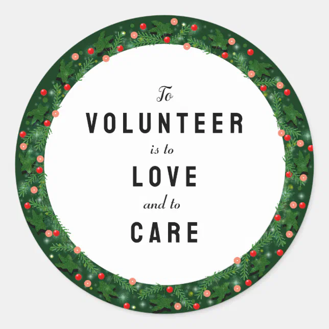 Volunteer Appreciation Classic Round Sticker | Zazzle