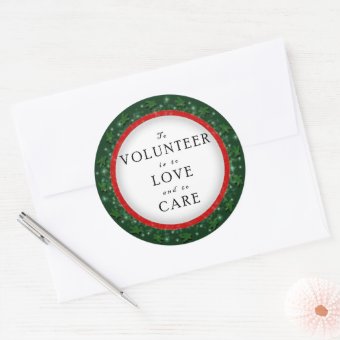 Volunteer Appreciation Classic Round Sticker | Zazzle