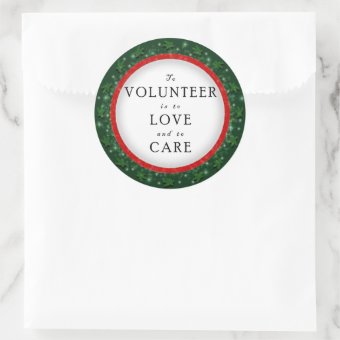 Volunteer Appreciation Classic Round Sticker | Zazzle