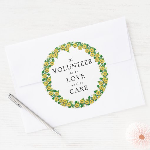 Volunteer Appreciation Classic Round Sticker | Zazzle