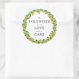 Volunteer Appreciation Classic Round Sticker | Zazzle