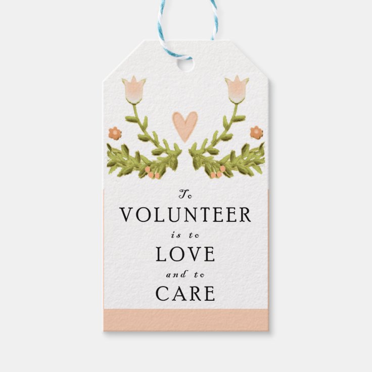 Volunteer Appreciation Gift Tags | Zazzle