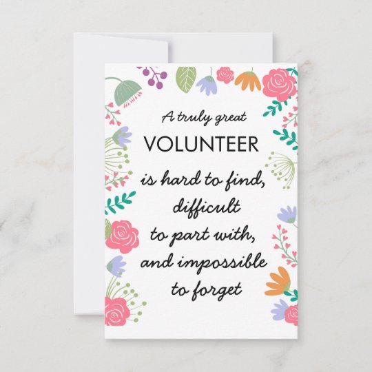 volunteer appreciation week card | Zazzle.com
