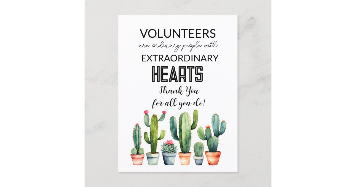 volunteer appreciation week card | Zazzle