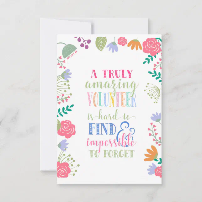 volunteer appreciation week card | Zazzle